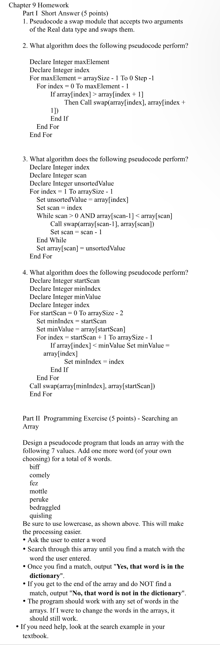 Solved Chapter 9 ﻿homeworkpart I Short Answer 5