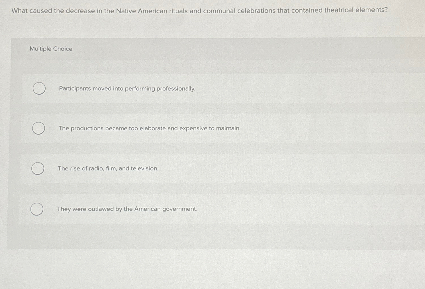 Solved What caused the decrease in the Native American | Chegg.com