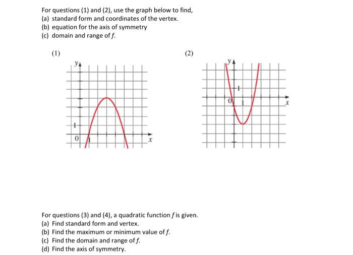 Solved For questions (1) and (2), use the graph below to | Chegg.com