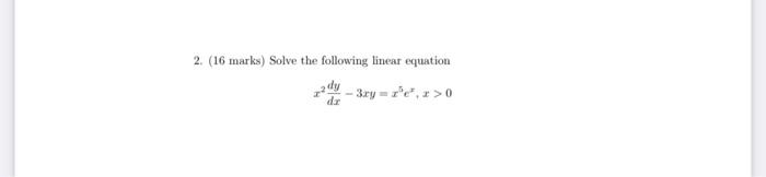 Solved 1. (16 marks) Solve the following separable equation | Chegg.com