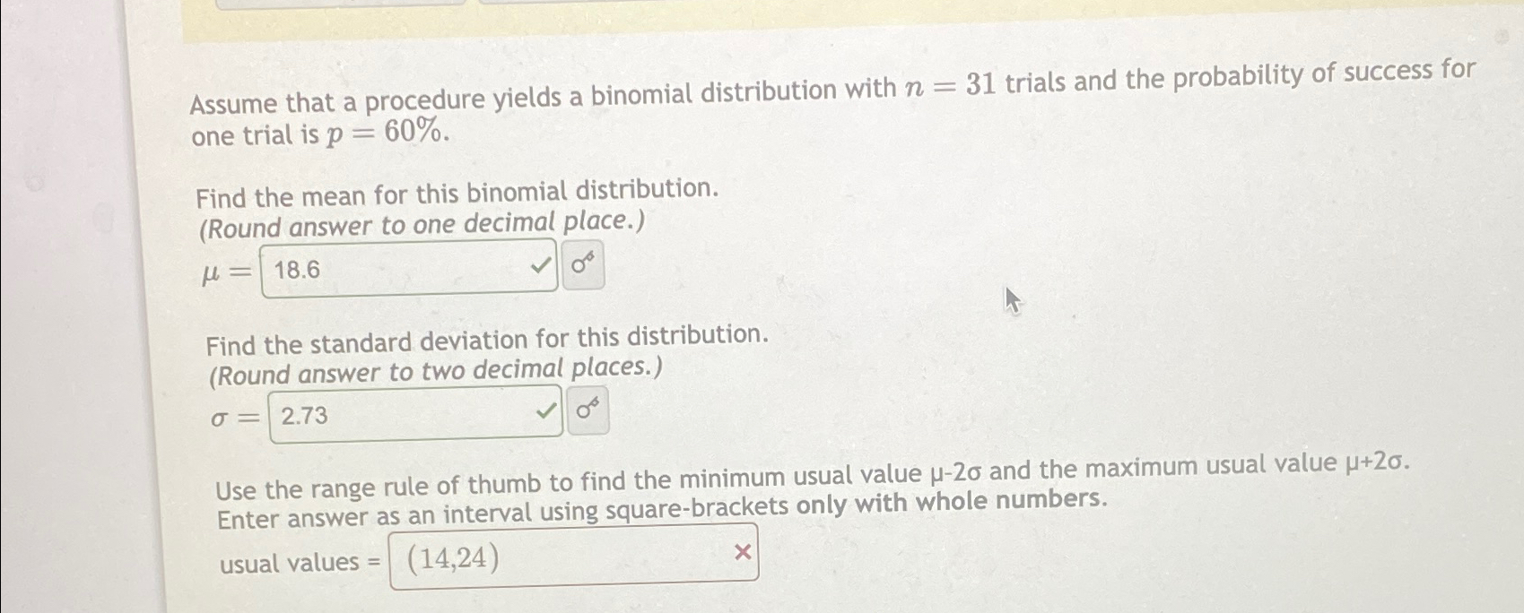 Solved Assume that a procedure yields a binomial | Chegg.com