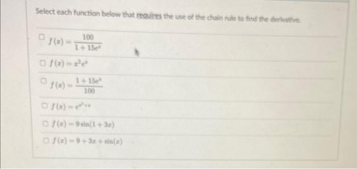 Solved Select each function below that requires the use of | Chegg.com