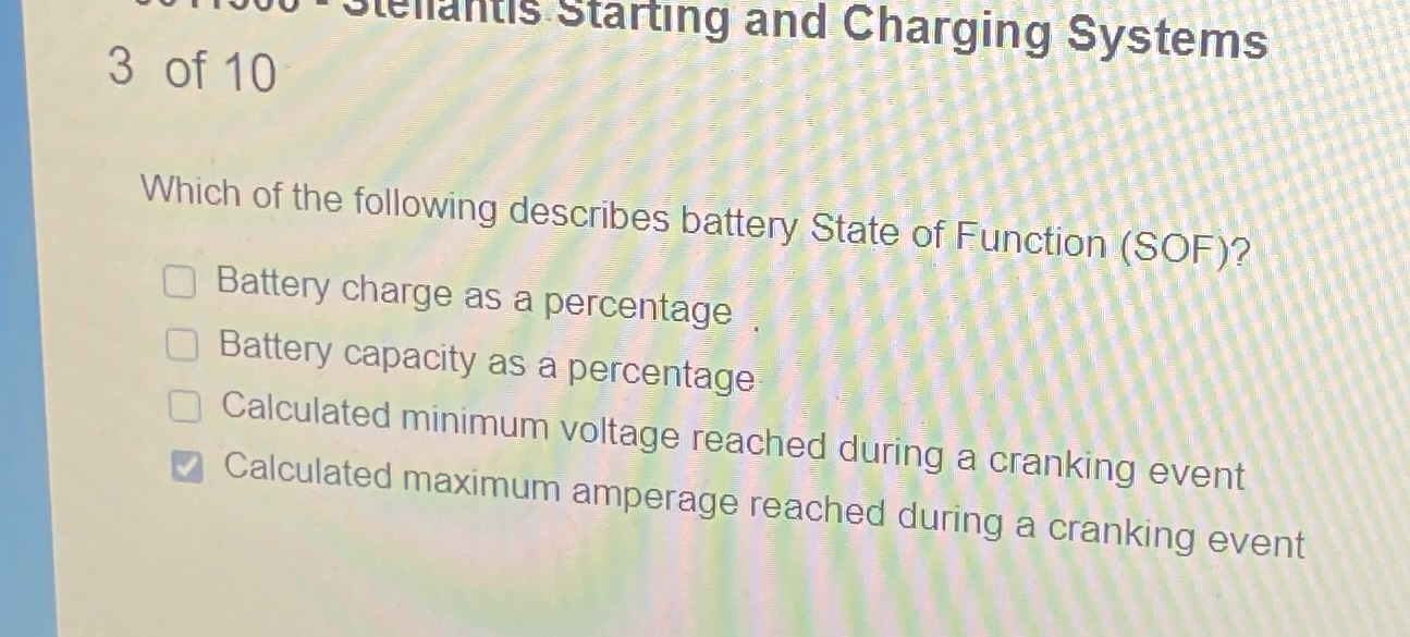 Solved 3 ﻿of 10Which of the following describes battery | Chegg.com