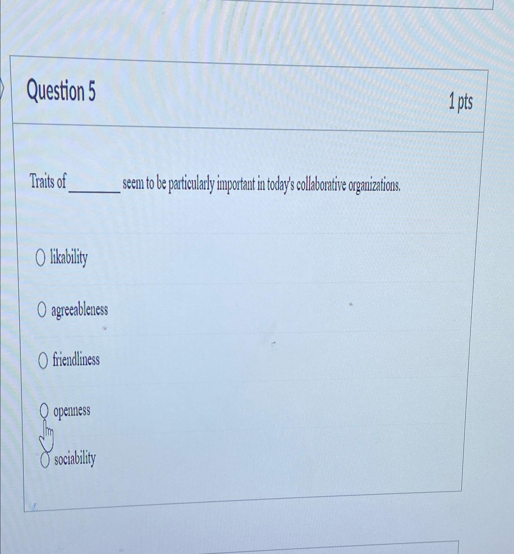 Solved Question 51 ﻿ptsTraits of seem to be particularly | Chegg.com