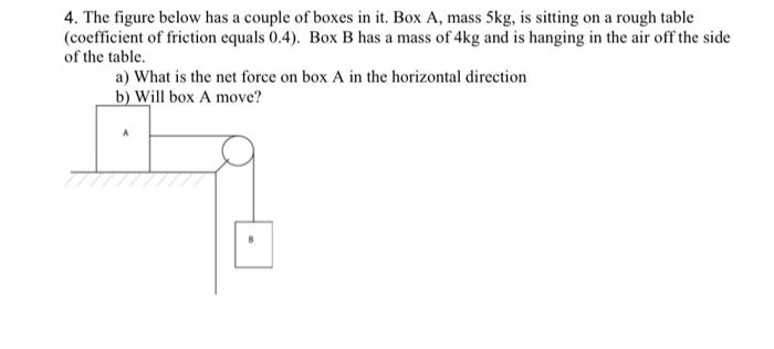 Solved 4. The figure below has a couple of boxes in it. Box | Chegg.com