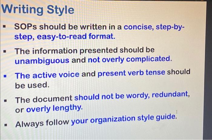 Solved pharma Microbiology "Standard Operating Procedures | Chegg.com