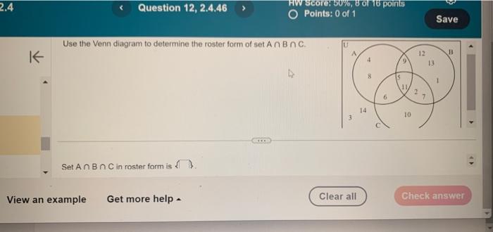 Solved Use the Venn diagram shown to list the set A′ in | Chegg.com