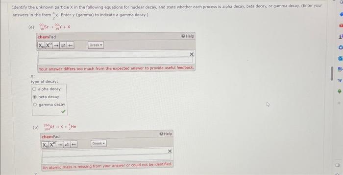 Solved Identify the unknown particle X in the following | Chegg.com