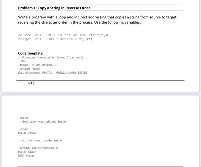 Solved Write a program with a loop and indirect addressing | Chegg.com