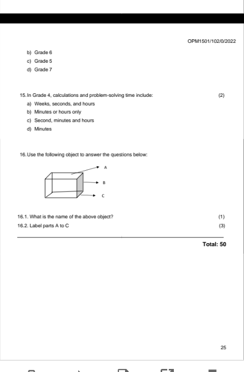 Solved b) Grade 6 c) Grade 5 d) Grade 7 15. In Grade 4, | Chegg.com