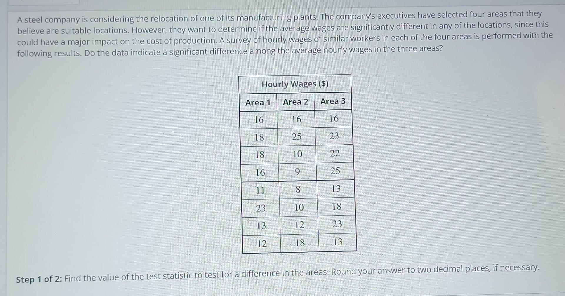 Solved Step 2 of 2: Make the decision to reject or fail to | Chegg.com