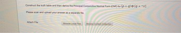 Solved Construct the truth table and then derive the | Chegg.com