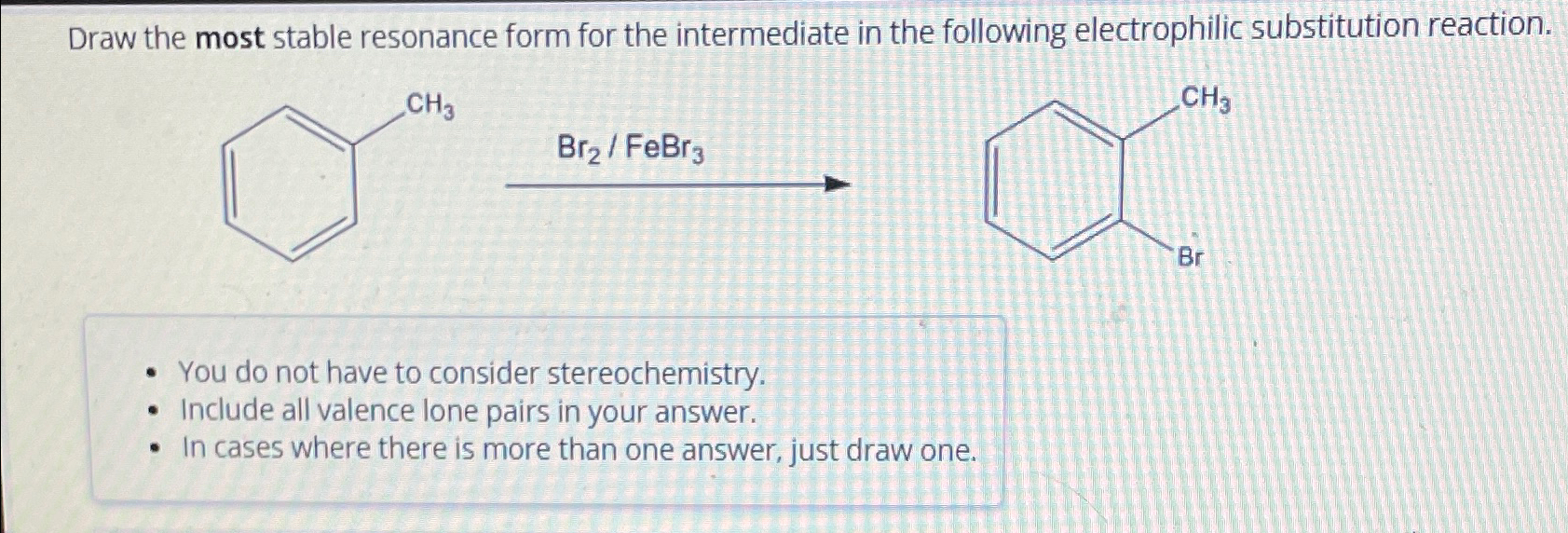Solved Draw the most stable resonance form for the | Chegg.com