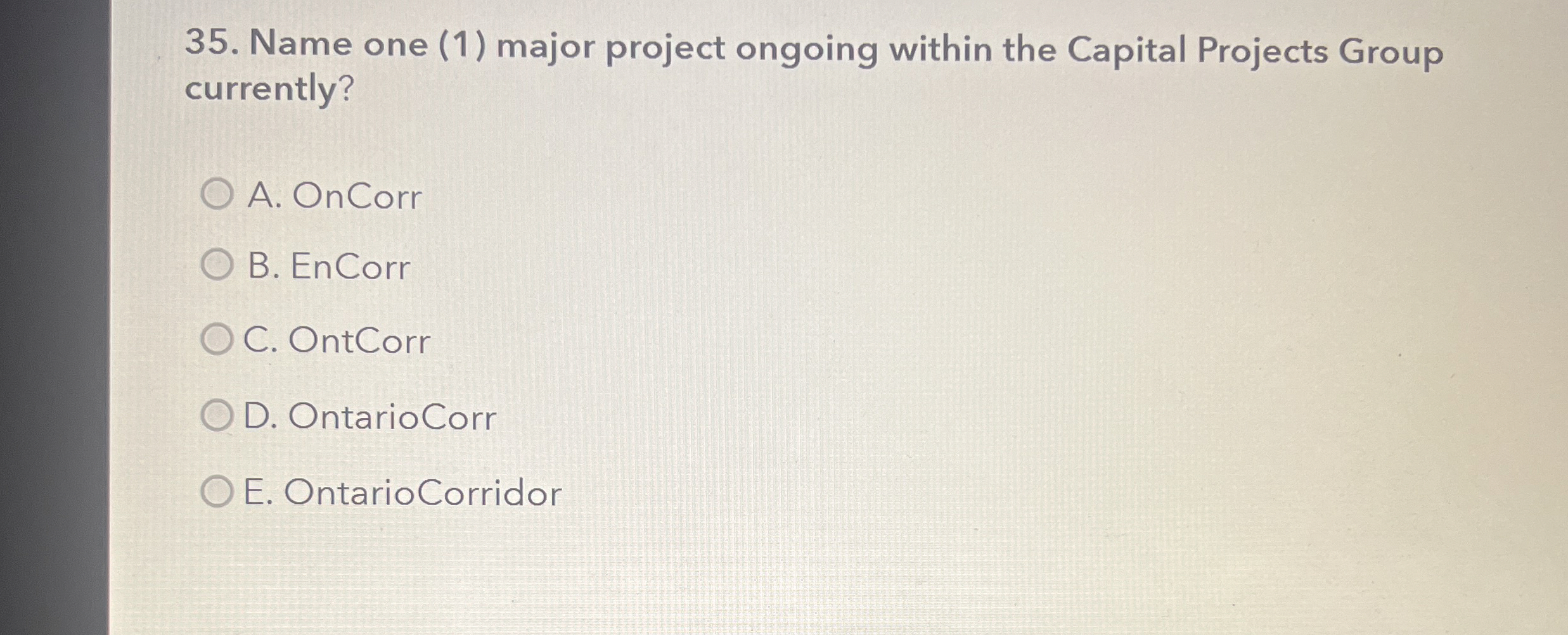 Solved Name one (1) ﻿major project ongoing within the | Chegg.com
