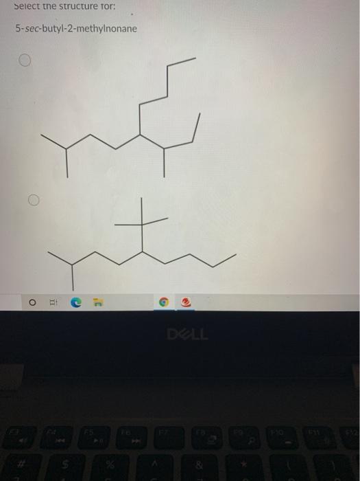 Solved Select the structure for: 5-sec-butyl-2-methylnonane | Chegg.com