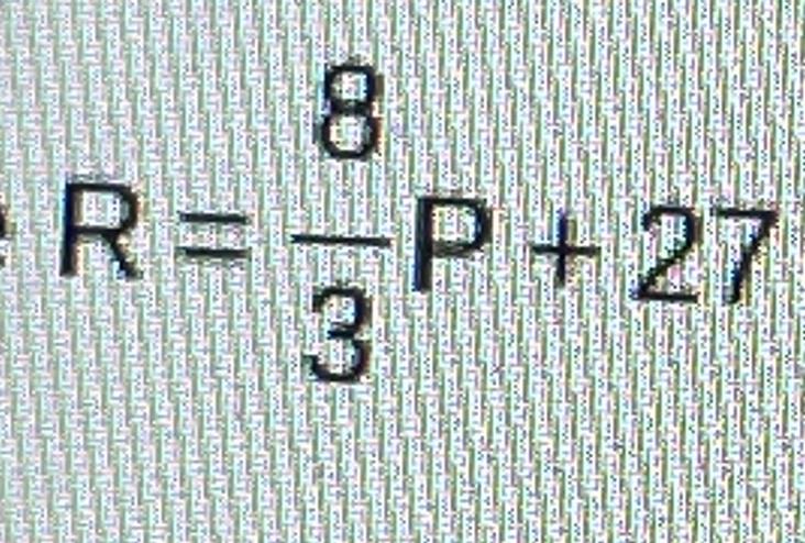 Solved R=83P+27 | Chegg.com