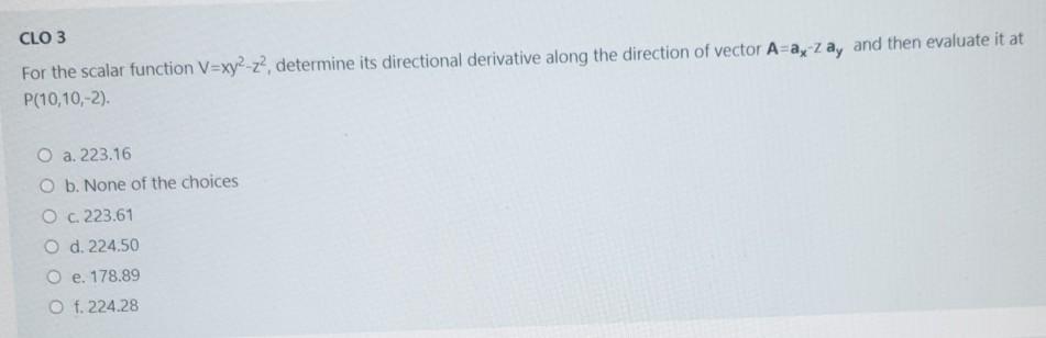 Solved Có 3 For the scalar function V=xy?-z2, determine its | Chegg.com