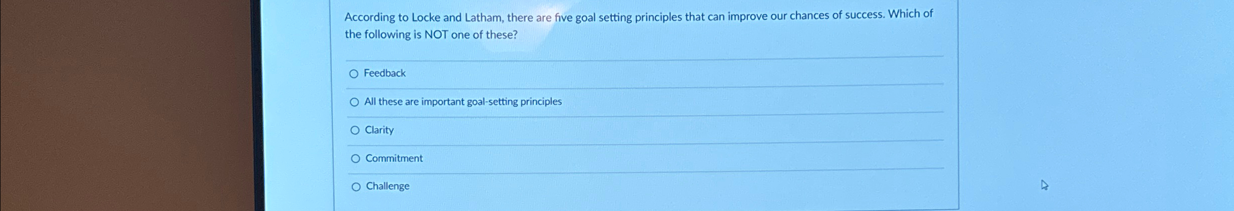 Solved According to Locke and Latham, there are five goal | Chegg.com