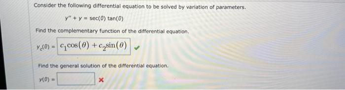 Solved Consider the following differential equation to be | Chegg.com