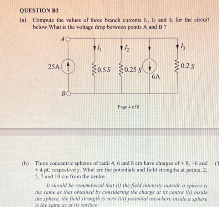 Solved (a) Compute the values of three branch currents I1,I2 | Chegg.com