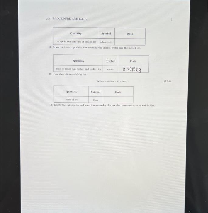 Solved IAB 2 SPECIFJC AND IATEN HFATS (PHYS ICO') bole. | Chegg.com