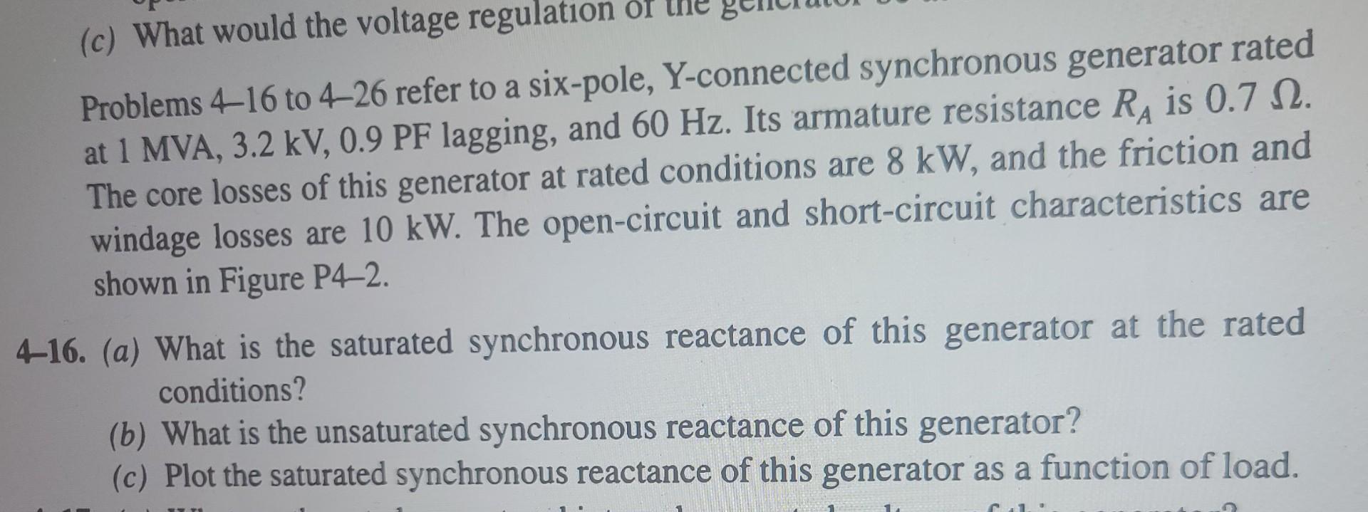 Solved Problems 4-16 to 4-26 refer to a six-pole, | Chegg.com