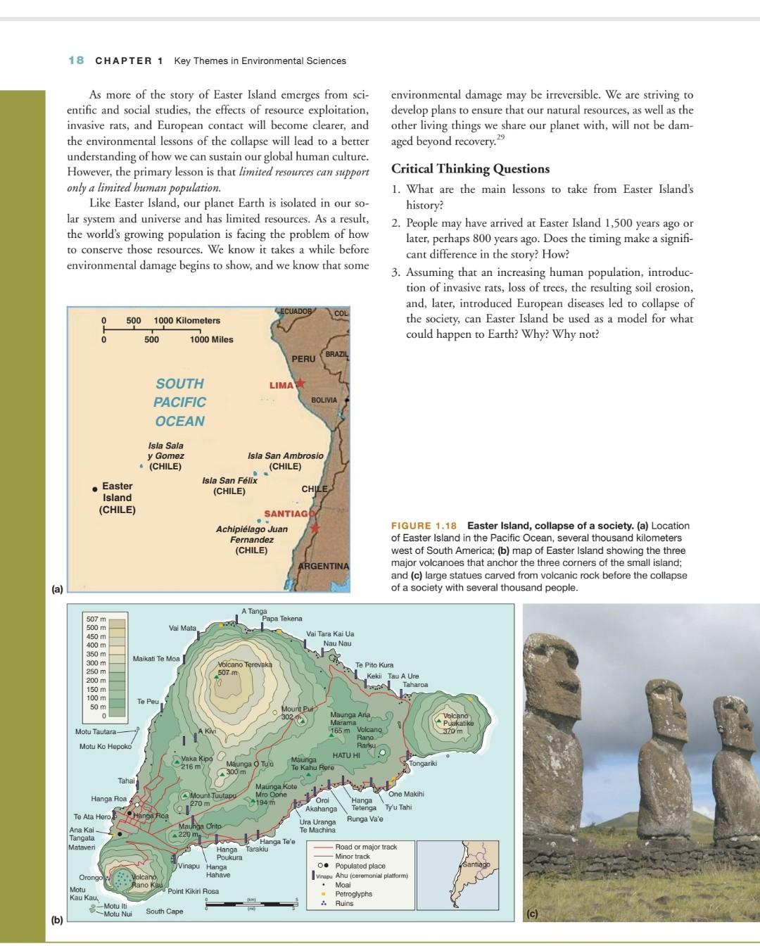 Solved CRITICAL THINKING ISSUE Easter Island The story of | Chegg.com
