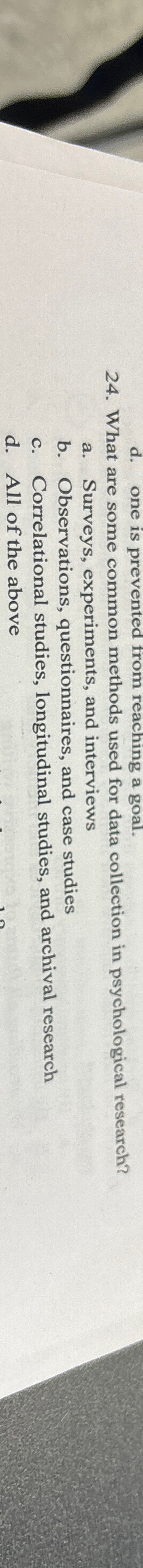 Solved What are some common methods used for data collection | Chegg.com