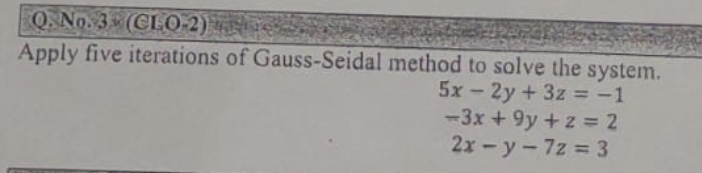 Solved Subject:Nu Numerical Analysis and Computation | Chegg.com