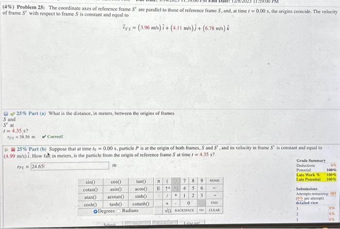 4\%) Problem 25: The coordinate axes of reference | Chegg.com