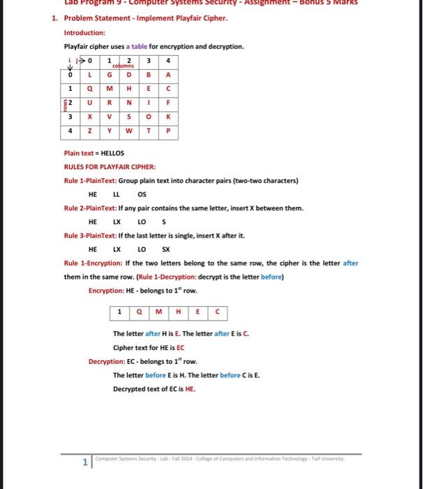 Solved Enter the plain text: HELLOS Output: The changed | Chegg.com