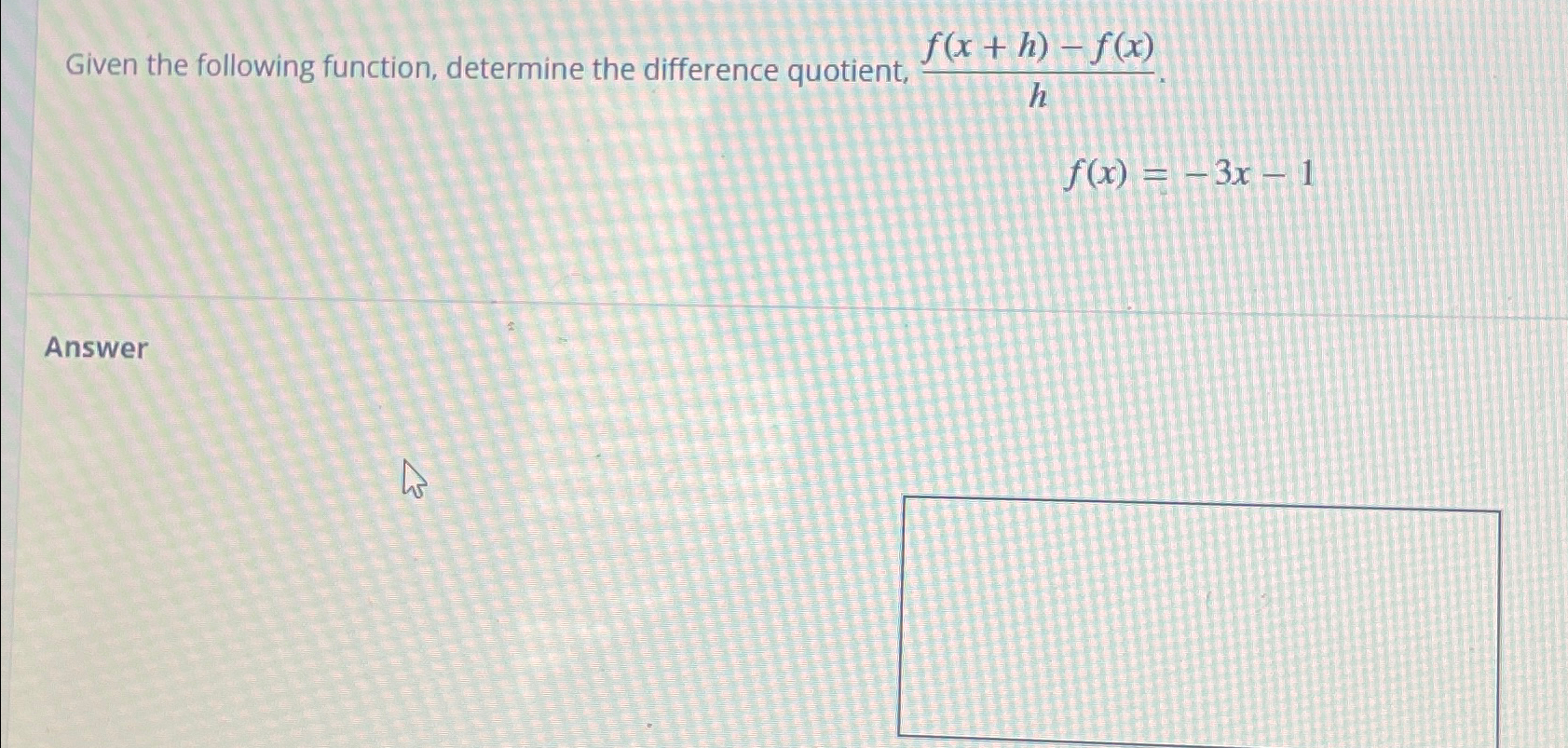 Solved Given the following function, determine the | Chegg.com