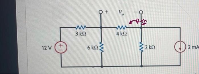 Solved find Vo using loop/mesh analysis | Chegg.com Solved find Vo using loop/mesh analysis | Chegg.com