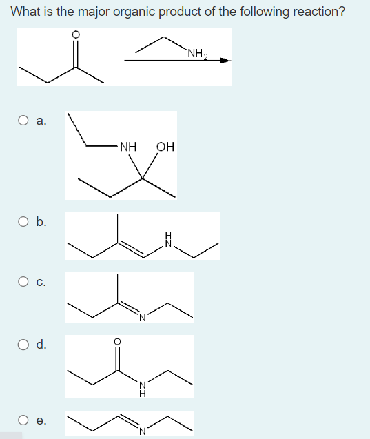 Solved What is the major organic product of the following | Chegg.com