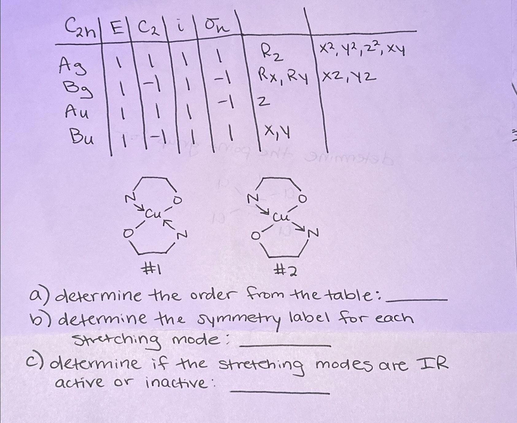 Solved a) ﻿determine the order from the table:b) ﻿determine | Chegg.com