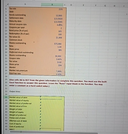 Solved 29 [Use cells A6 ﻿to 1227 ﻿from the given information | Chegg.com
