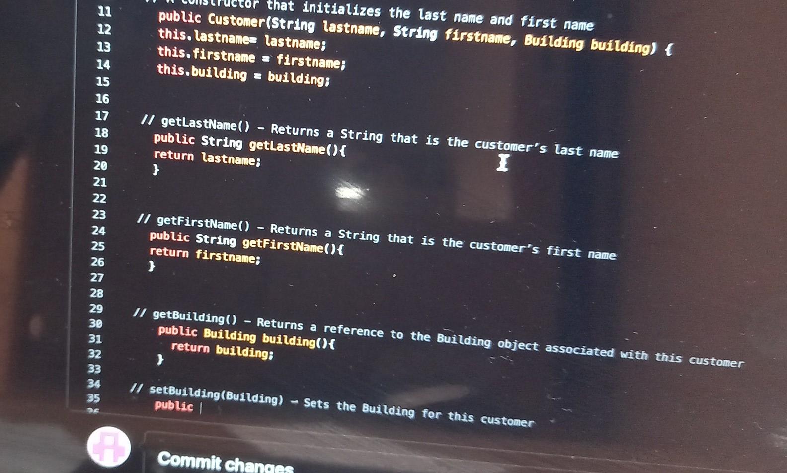 Solved how do you set the building for the customer, in the | Chegg.com