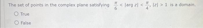 Solved The set of points in the complex plane satisfying | Chegg.com
