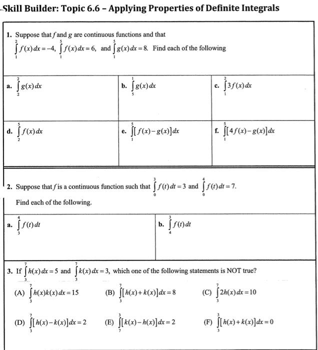 Solved Skill Builder: Topic 6.6 - Applying Properties of | Chegg.com