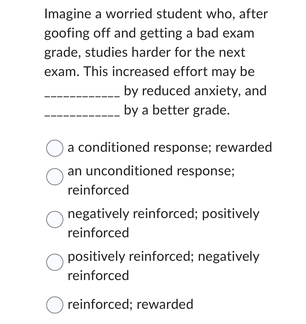 Solved Imagine a worried student who, after goofing off and | Chegg.com