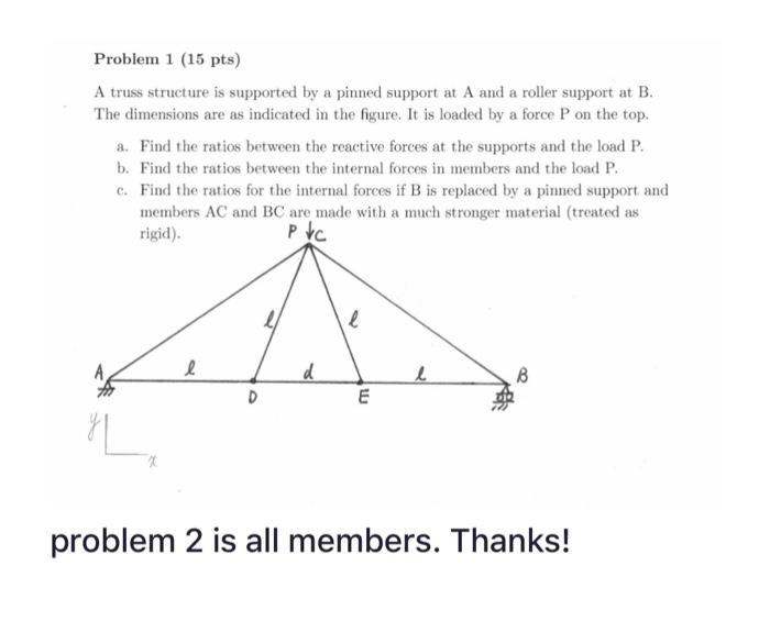 Solved A truss structure is supported by a pinned support at | Chegg.com