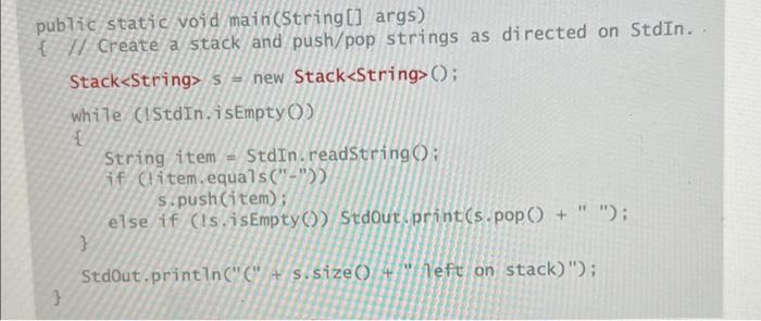 Solved Step 3: Write: Write your Stack class. It would be | Chegg.com