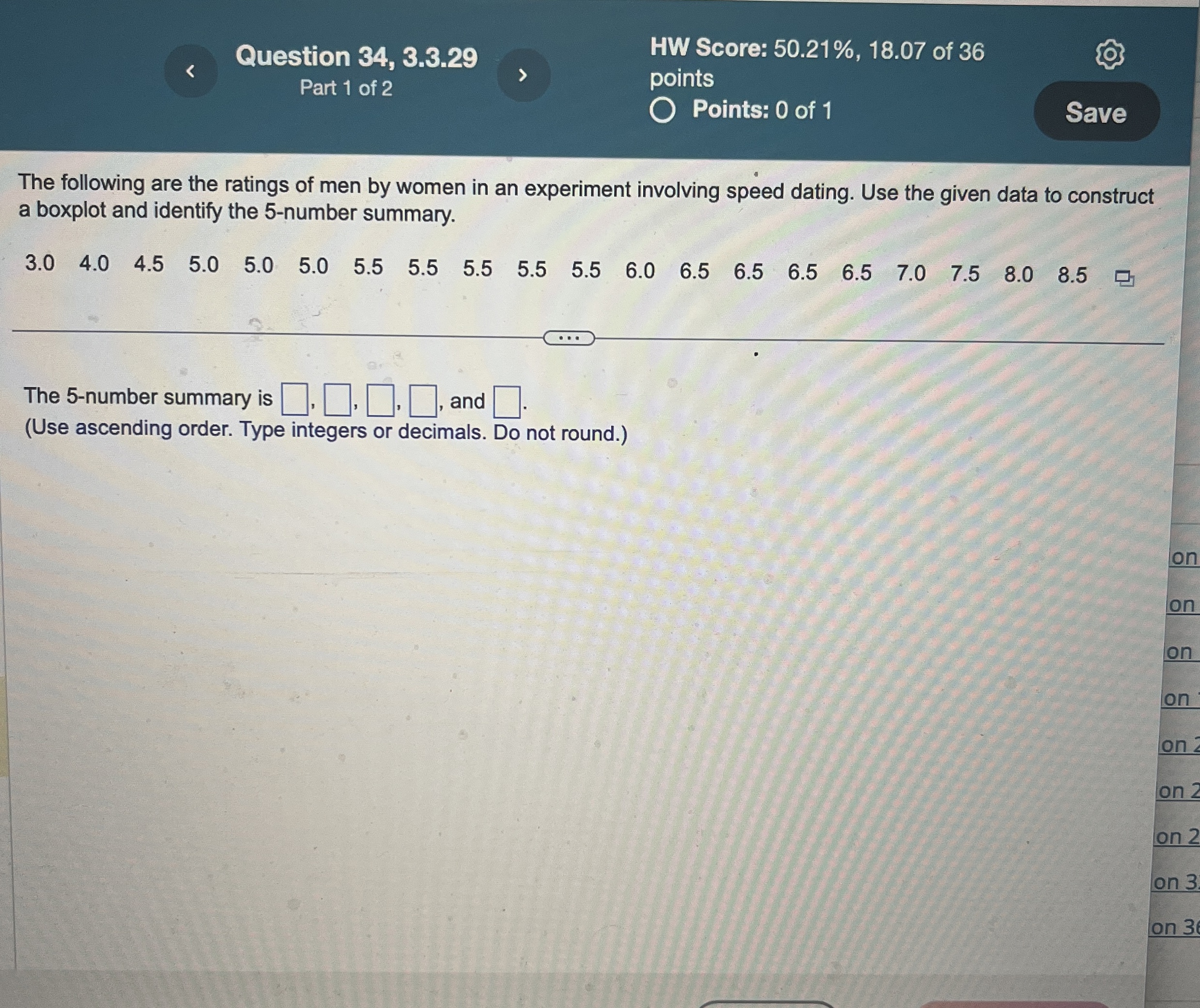 Solved Question 34, 3.3.29HW Score: 50.21%,18.07 ﻿of 36Part | Chegg.com