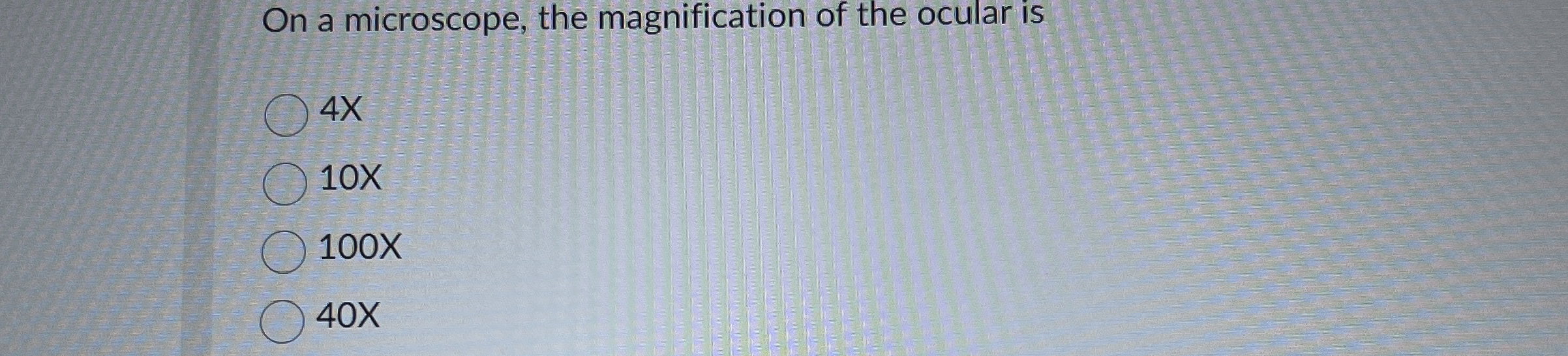 Solved On a microscope, the magnification of the ocular | Chegg.com