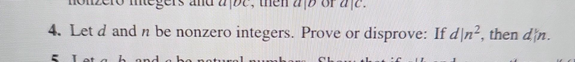 Solved 4. Let d and n be nonzero integers. Prove or | Chegg.com