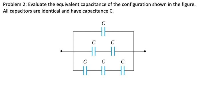 Solved Problem 2: Evaluate the equivalent capacitance of the | Chegg.com