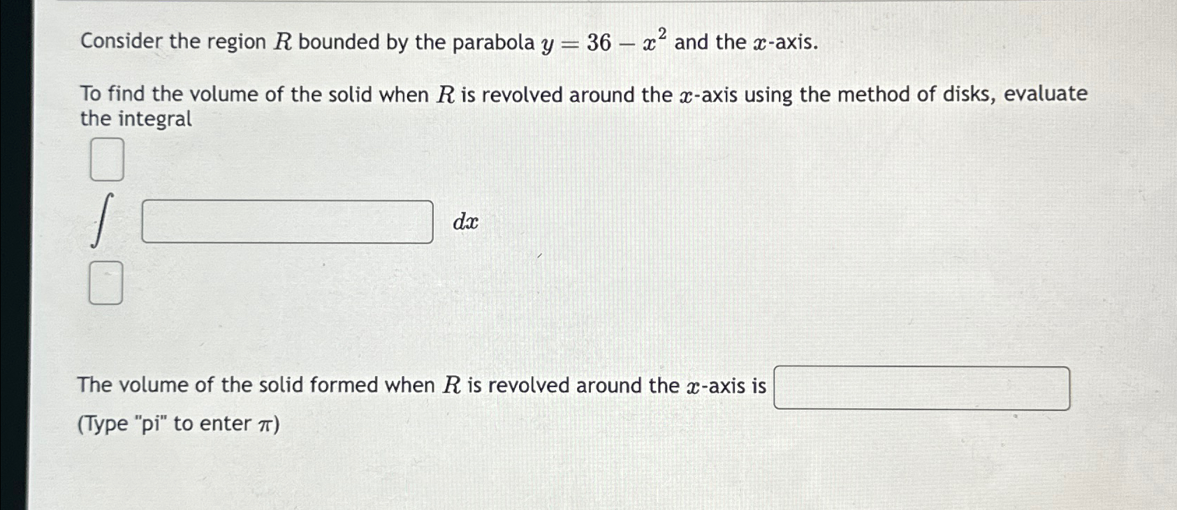 Solved Consider the region R ﻿bounded by the parabola | Chegg.com