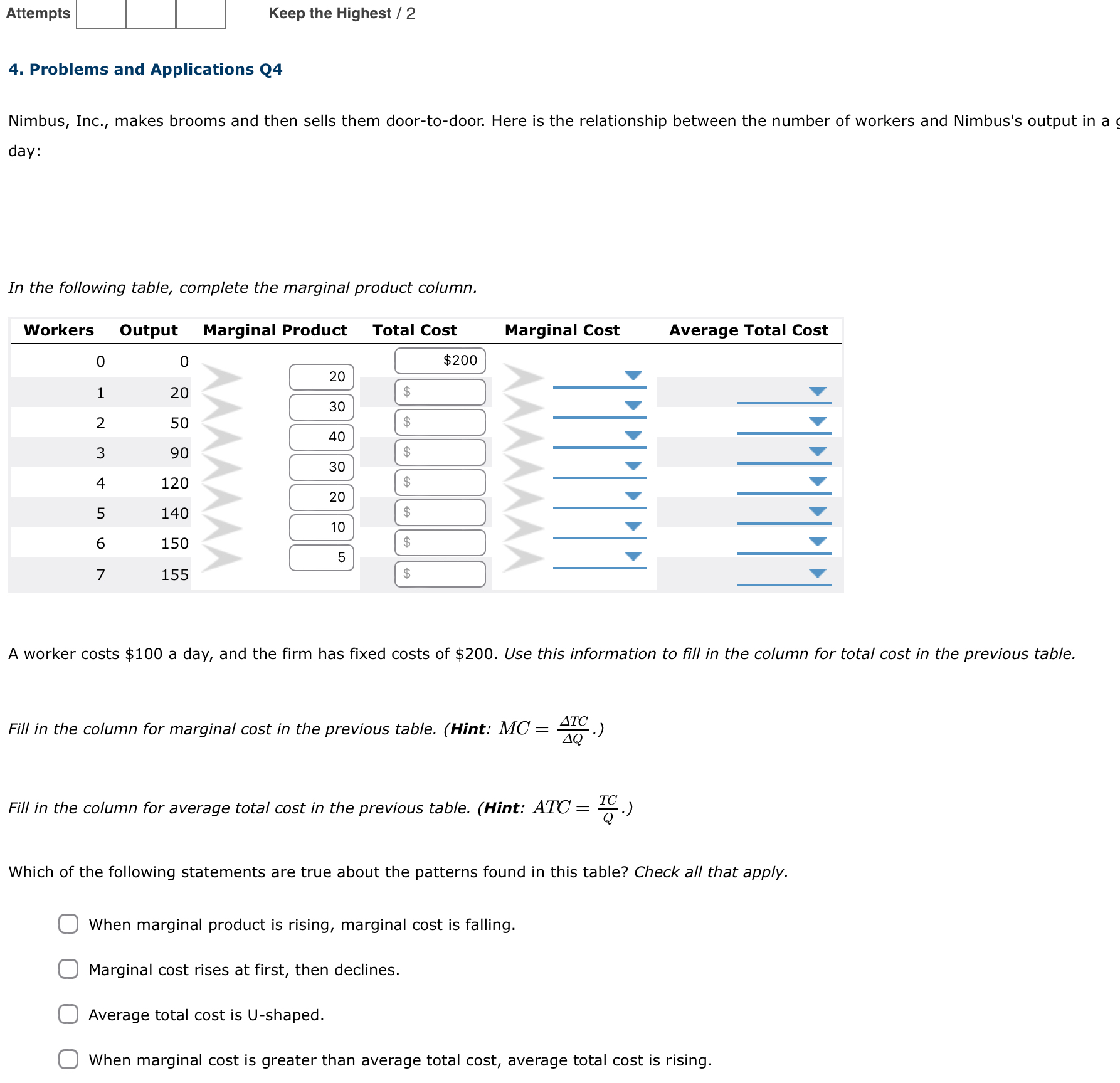 Solved Attempts Keep the Highest / 24. ﻿Problems and | Chegg.com