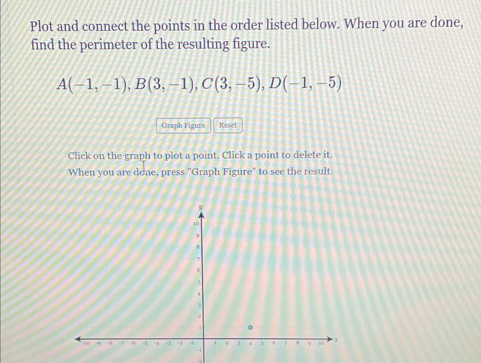 Solved Plot and connect the points in the order listed | Chegg.com