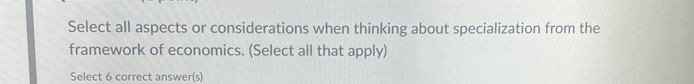 Solved Select all aspects or considerations when thinking | Chegg.com